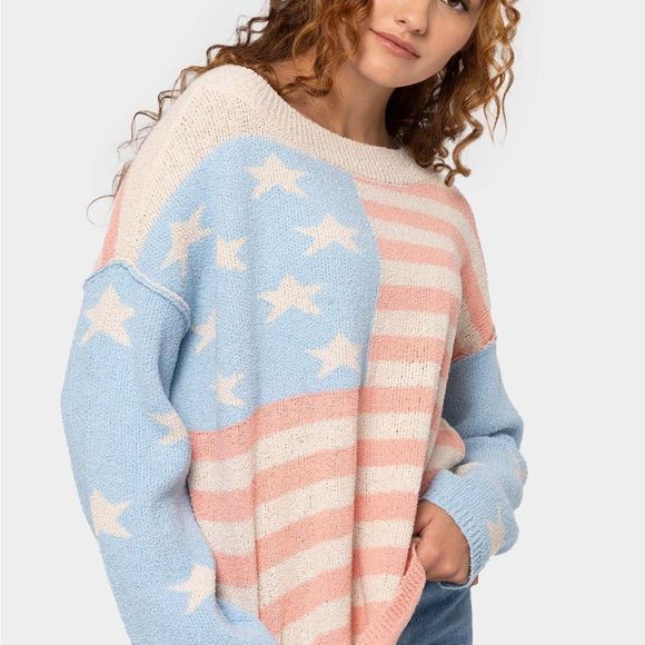Peace Love World | Sweaters | Peacelove World Patriotic Pat Sweater ...